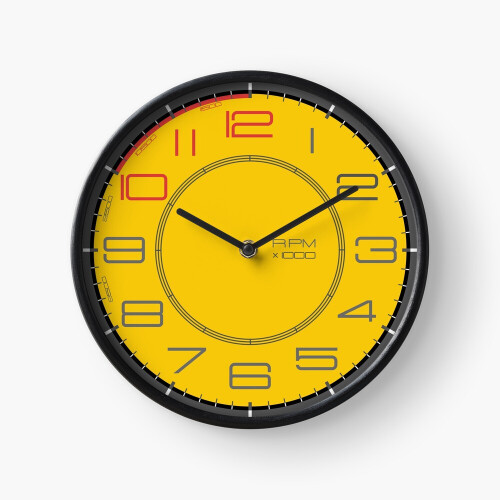 (Tachometer - Race Car=616) Wall Clock 12 Inch Funny Mantel & Tabletop ...