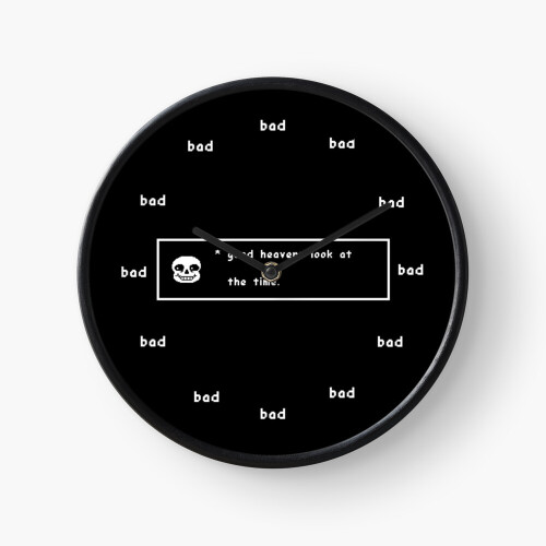 (BAD TIME - Inspired by Sans from Undertale=276) Wall Clock 12 Inch ...