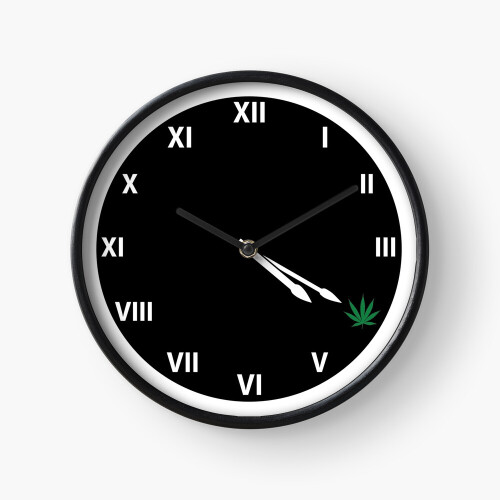 (Marijuana 420 Weed Smokers=779) Wall Clock 12 Inch Funny Mantel ...