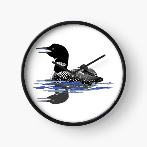 (Calling Loon=685) Wall Clock 12 Inch Funny Mantel & Tabletop Art Decor ...