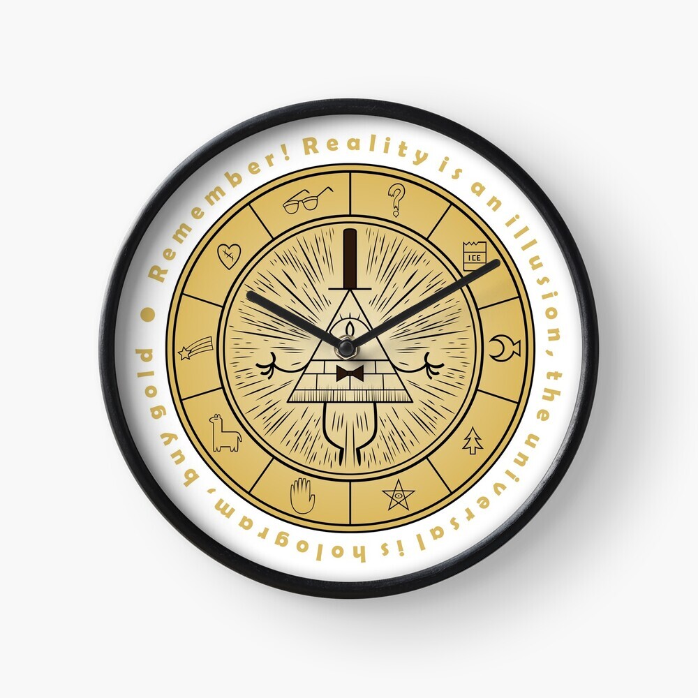 (Bill Cipher Gravity Falls=1461) Wall Clock 12 Inch Funny Mantel ...