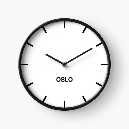 (Oslo Time Zone Newsroom=1413) Wall Clock 12 Inch Funny Mantel ...