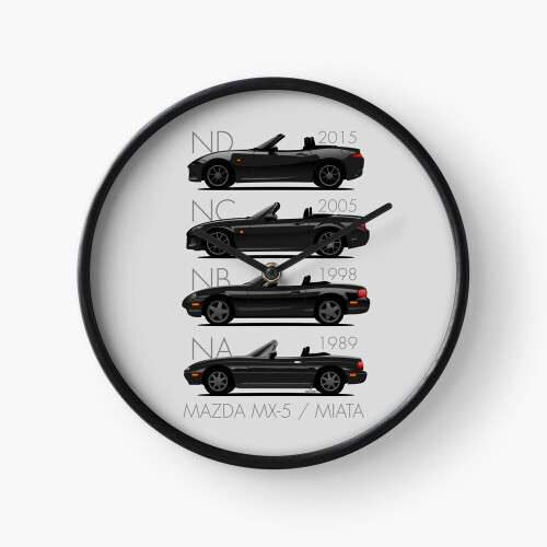 (Mazda MX5 evolution black=1426) Wall Clock 12 Inch Funny Mantel ...