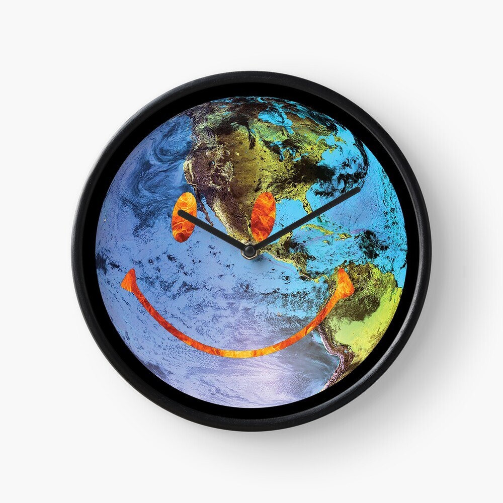 (Travis Scott Astroworld Globe Smiley=1864) Wall Clock 12 Inch Funny ...