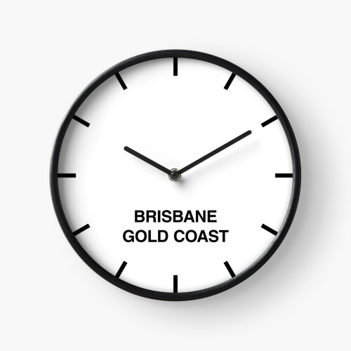 (Brisbane Gold Coast Time Zone Newsroom=1283) Wall Clock 12 Inch Funny ...