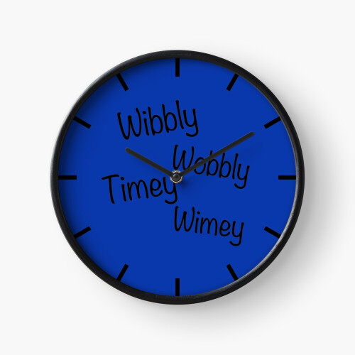 (Wibbly Wobbly Timey Wimey=1930) Wall Clock 12 Inch Funny Mantel ...