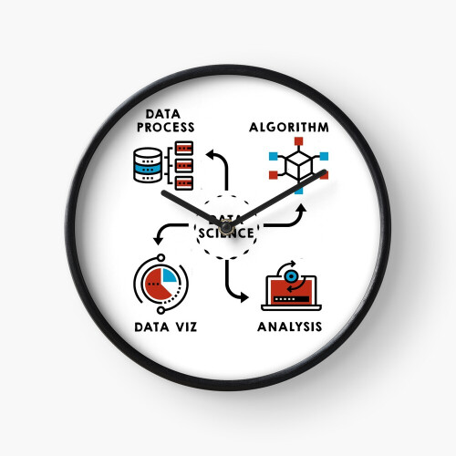 (Data Science Designs=2299) Wall Clock 12 Inch Funny Mantel & Tabletop Art Decor for Home ...
