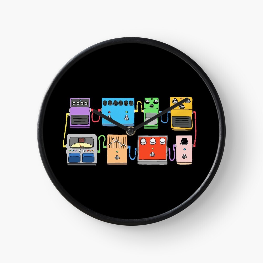 (GUITAR PEDALS Recording Studio Engineer Guitarist Gear Foot Effect Pedals Music Illustration ...