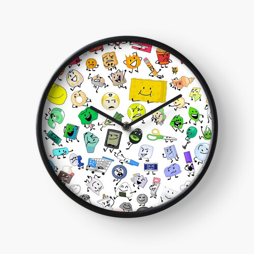 (BFB and TPOT Full Cast =3477) Wall Clock 12 Inch Funny Mantel ...