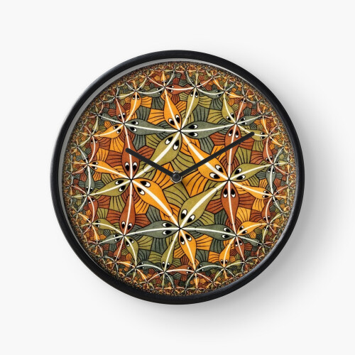 (Circle Limit III by Maurits Cornelis Escher=4122) Wall Clock 12 Inch ...