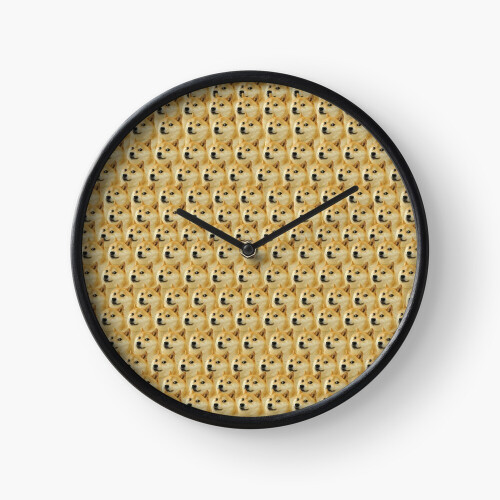 (Doge everywhere=4104) Wall Clock 12 Inch Funny Mantel & Tabletop Art ...
