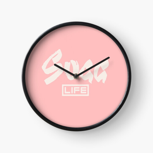 (SUGG LIFE (PINK - JOE SUGG)=4137) Wall Clock 12 Inch Funny Mantel ...