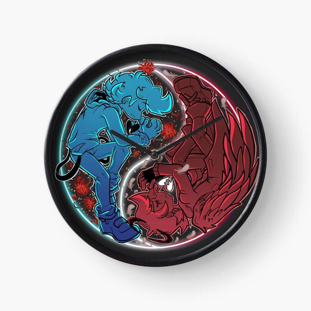 (FNF Big Brother Week 2 Promo Art=4947) Wall Clock 12 Inch Funny Mantel ...