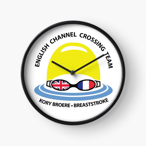 (English Channel Swim Crossing Team - Kory Broere=4703) Wall Clock 12 ...