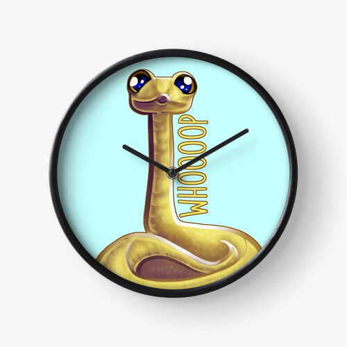 (Whooping Snake=4489) Wall Clock 12 Inch Funny Mantel & Tabletop Art ...
