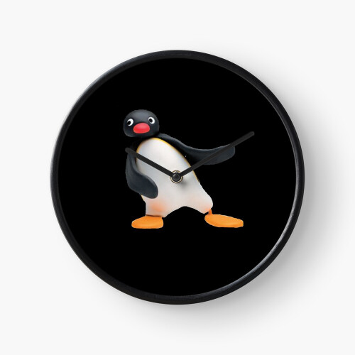 (Angry Pingu Cute funny Penguin Official Merch=5136) Wall Clock 12 Inch ...