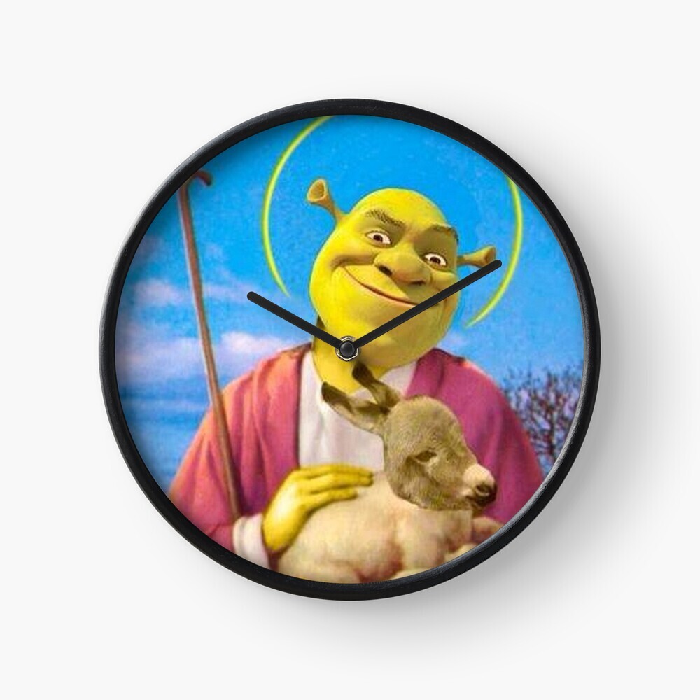 (Shrek Saviour=5371) Wall Clock 12 Inch Funny Mantel & Tabletop Art ...