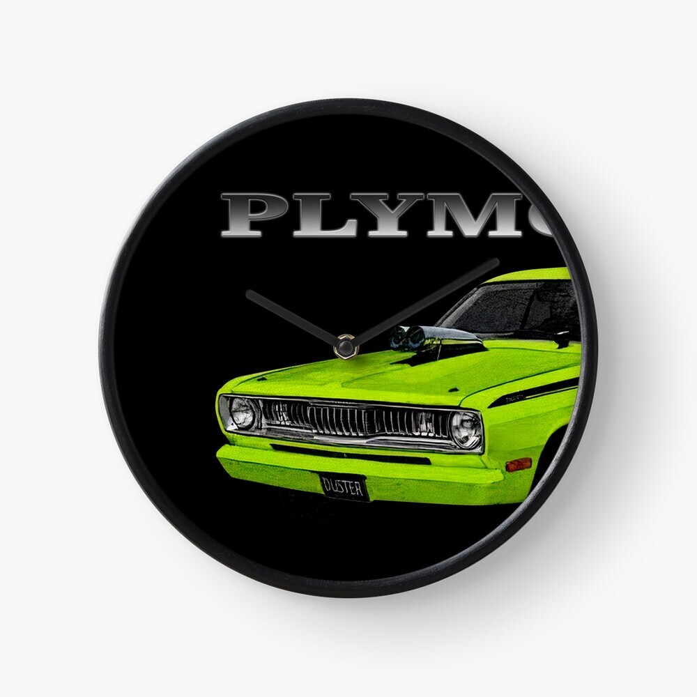(1970 Plymouth Duster Two Sided Guys Unisex=5353) Wall Clock 12 Inch ...
