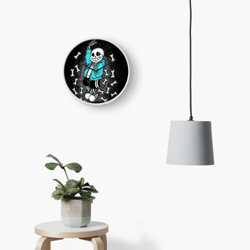 (Sans-Undertale=5484) Wall Clock 12 Inch Funny Mantel & Tabletop Art ...