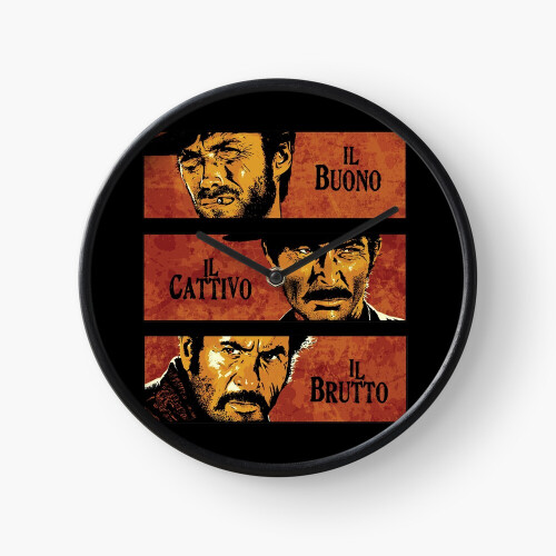 (The Good, the Bad, and the Ugly=5964) Wall Clock 12 Inch Funny Mantel ...
