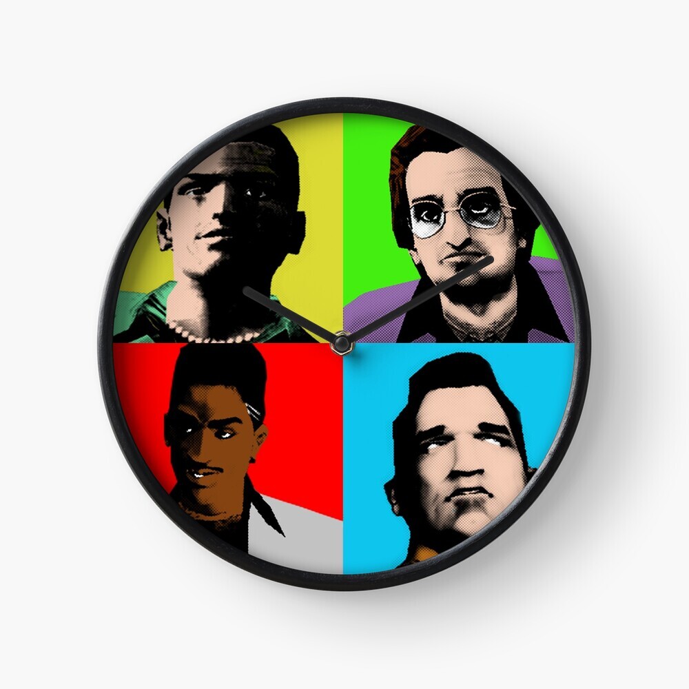 (Vice City Pop-art=6198) Wall Clock 12 Inch Funny Mantel & Tabletop Art ...