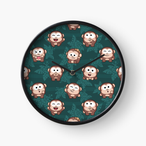 (Sling Kong Monkey Moods=6995) Wall Clock 12 Inch Funny Mantel ...