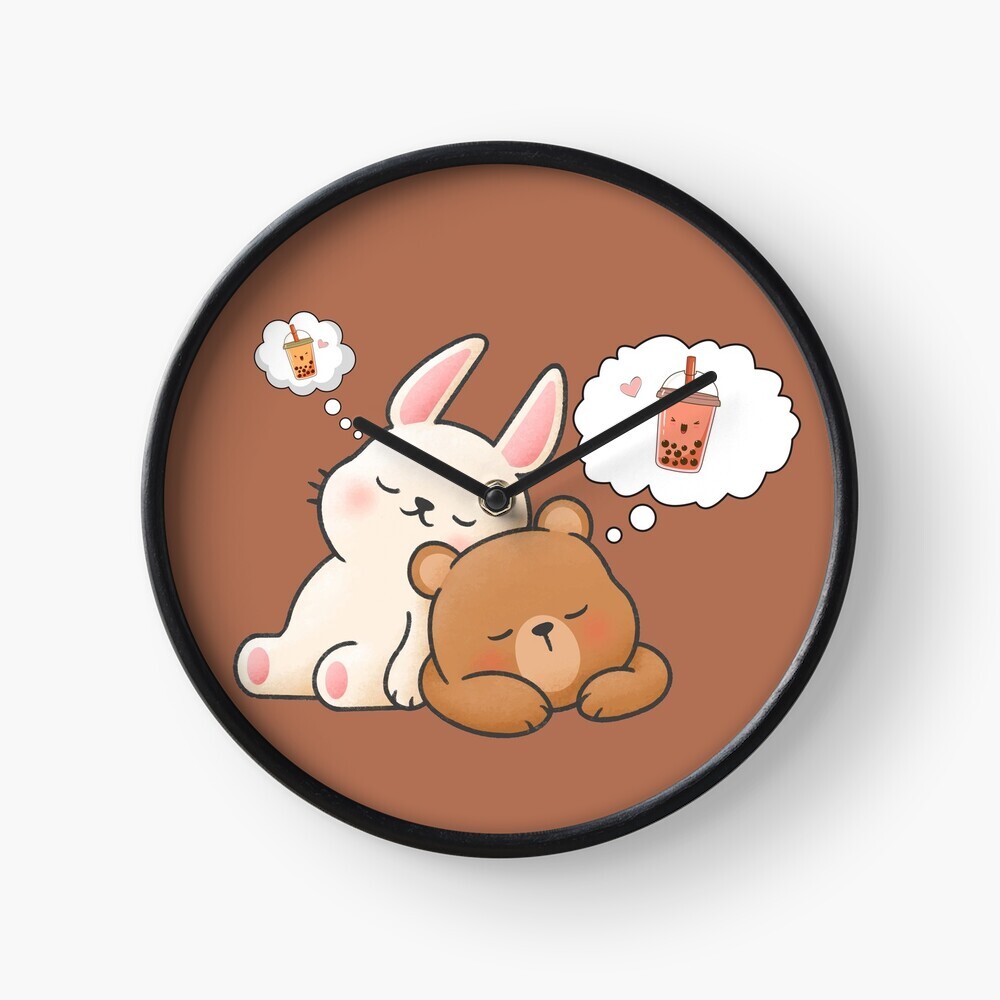 (Cute Bunny and Bear Dreaming of Boba Tea - Cutecore Bobaheads=7169 ...