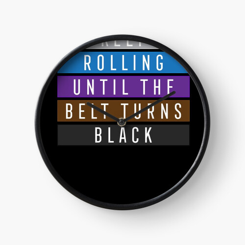 (Jiu Jitsu BJJ Keep Rolling Light=7001) Wall Clock 12 Inch Funny Mantel ...