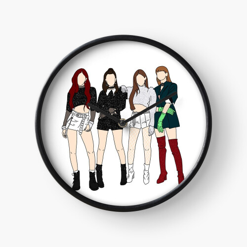 (BlackPink DuuDuDuuDu=7743) Wall Clock 12 Inch Funny Mantel & Tabletop ...