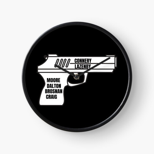 (Bond Actors Pistol Secret Agent Design=7660) Wall Clock 12 Inch Funny ...