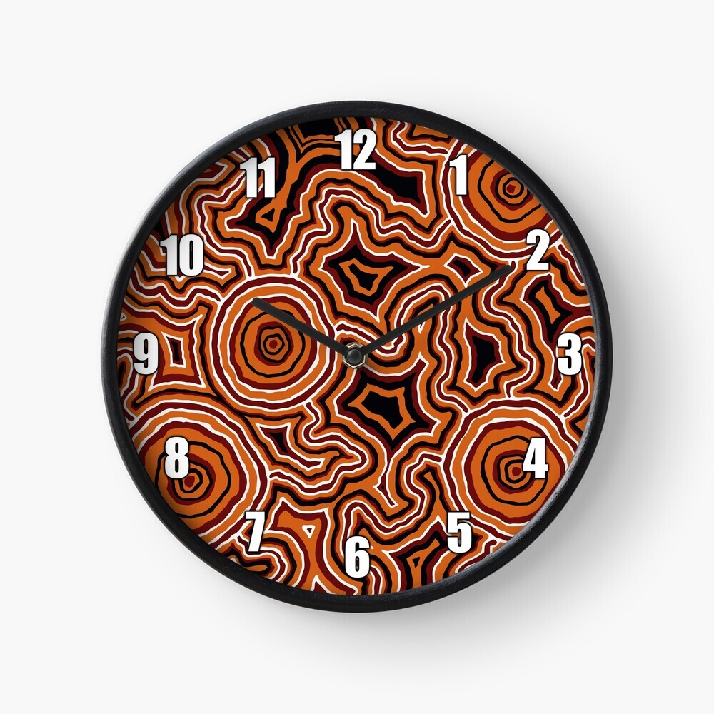 (Authentic Aboriginal Art - Pathways - Authentic Design=7620) Wall ...
