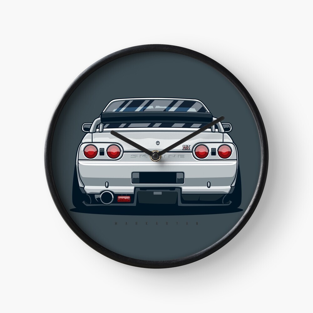 (Skyline GTR R32=8961) Wall Clock 12 Inch Funny Mantel & Tabletop Art ...