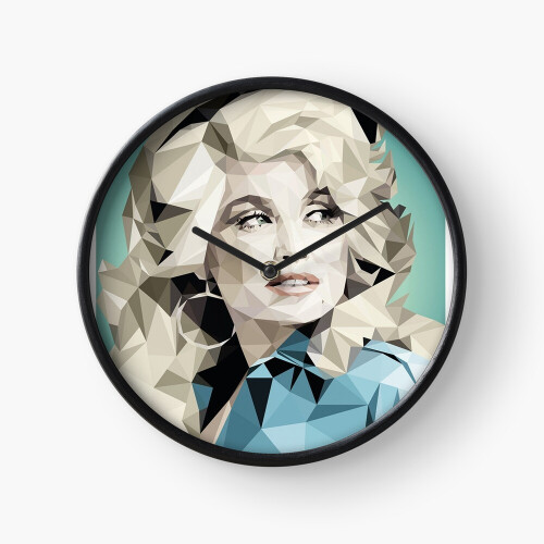 (Dolly Parton American Portrait Art Cool Vintage=9602) Wall Clock 12 ...