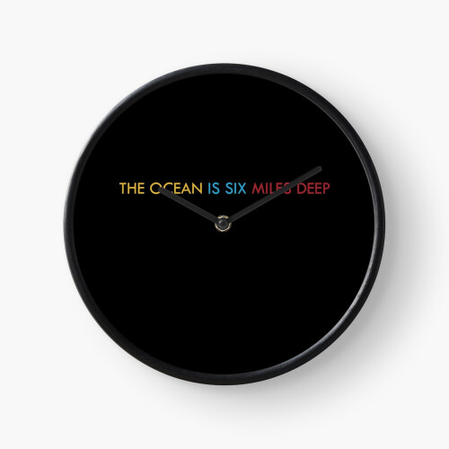 (The Ocean Is Six Miles Deep Submarine Submarine Movie=9755) Wall Clock ...