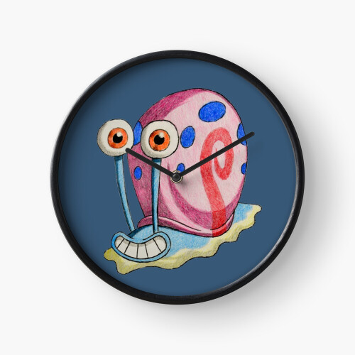 (Spongebob Gary=9700) Wall Clock 12 Inch Funny Mantel & Tabletop Art ...