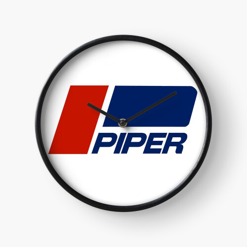 (Piper Vintage Aviation=9587) Wall Clock 12 Inch Funny Mantel ...