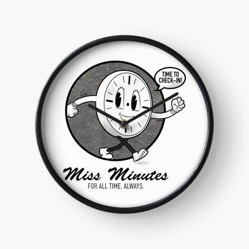 (Loki Miss Minutes ime o Check-In Retro =10007) Wall Clock 12 Inch ...