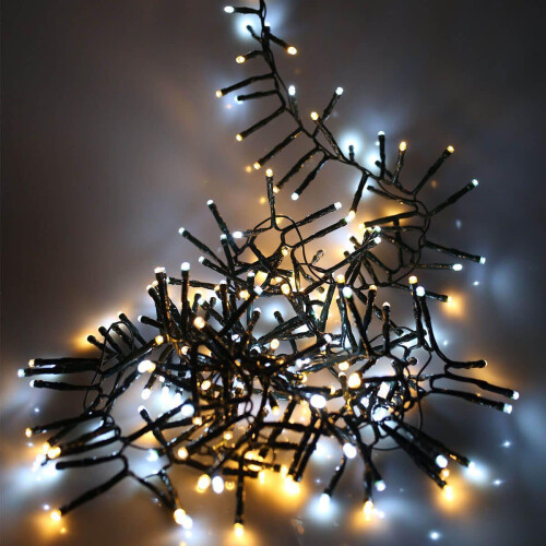(960) Christmas LED Cluster Light White + Warm White Xmas Tree Home ...