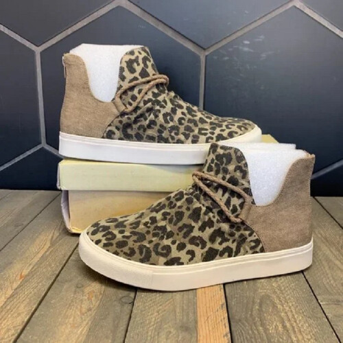 (Dark Brown, 36) Chic Leopard Print Slipon Shoes For Women With ...
