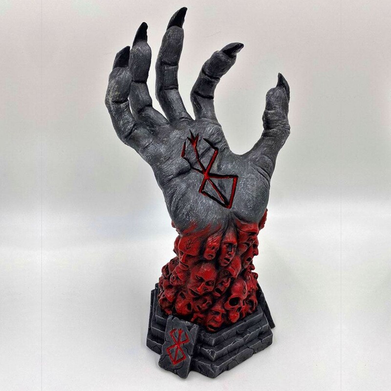 Berserk Statue Berserk Hand of God Berserk Devil Right Hand Skull Rune ...
