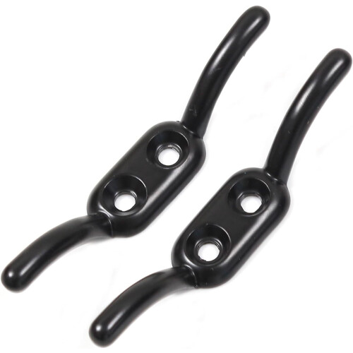 2X 90mm Washing Line Cleat Hooks - Heavy Duty Trailer Rope Tiebacks on ...
