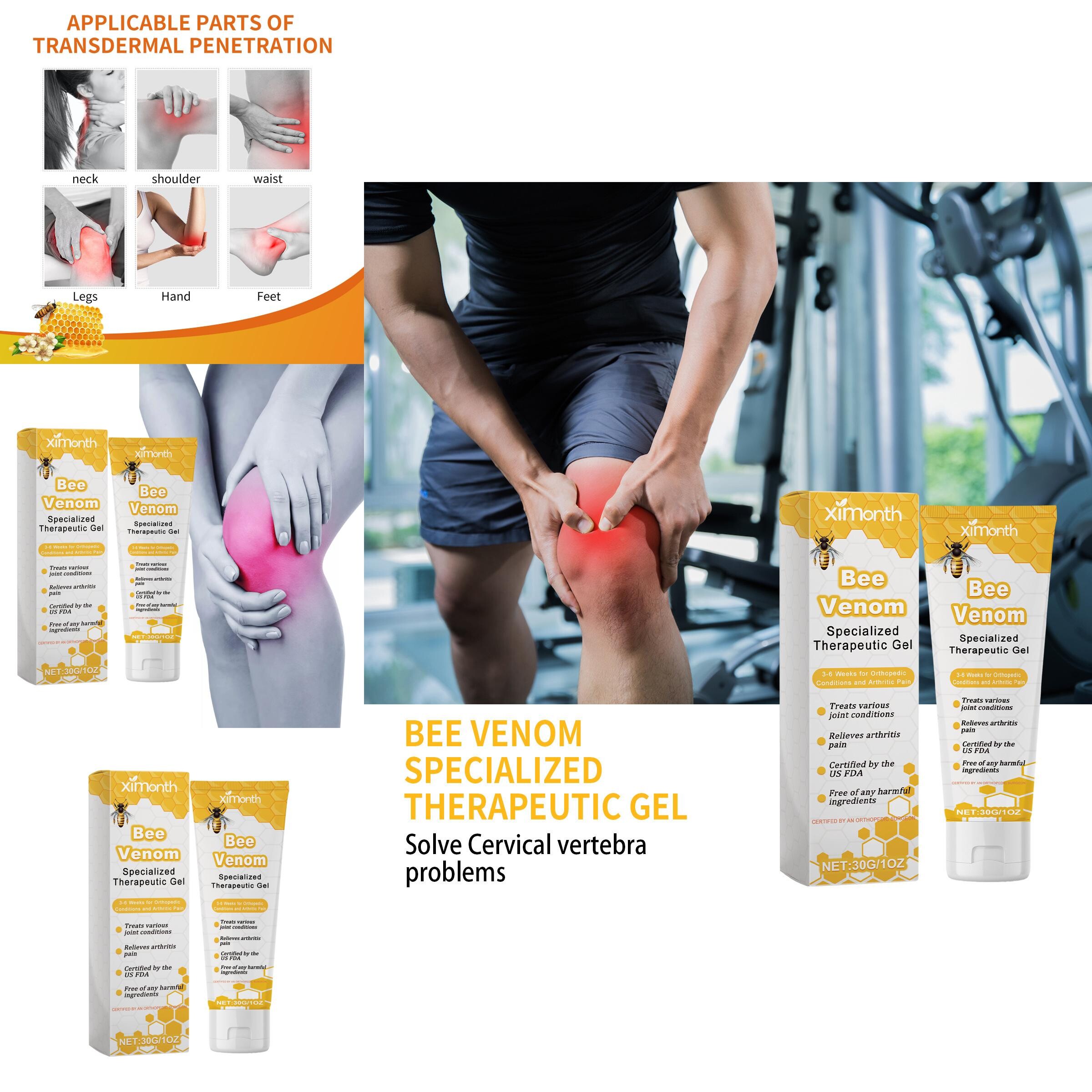 Ximonth Bee Venom Joint Repair Gel For Targeted Relief Of Pain In Neck ...