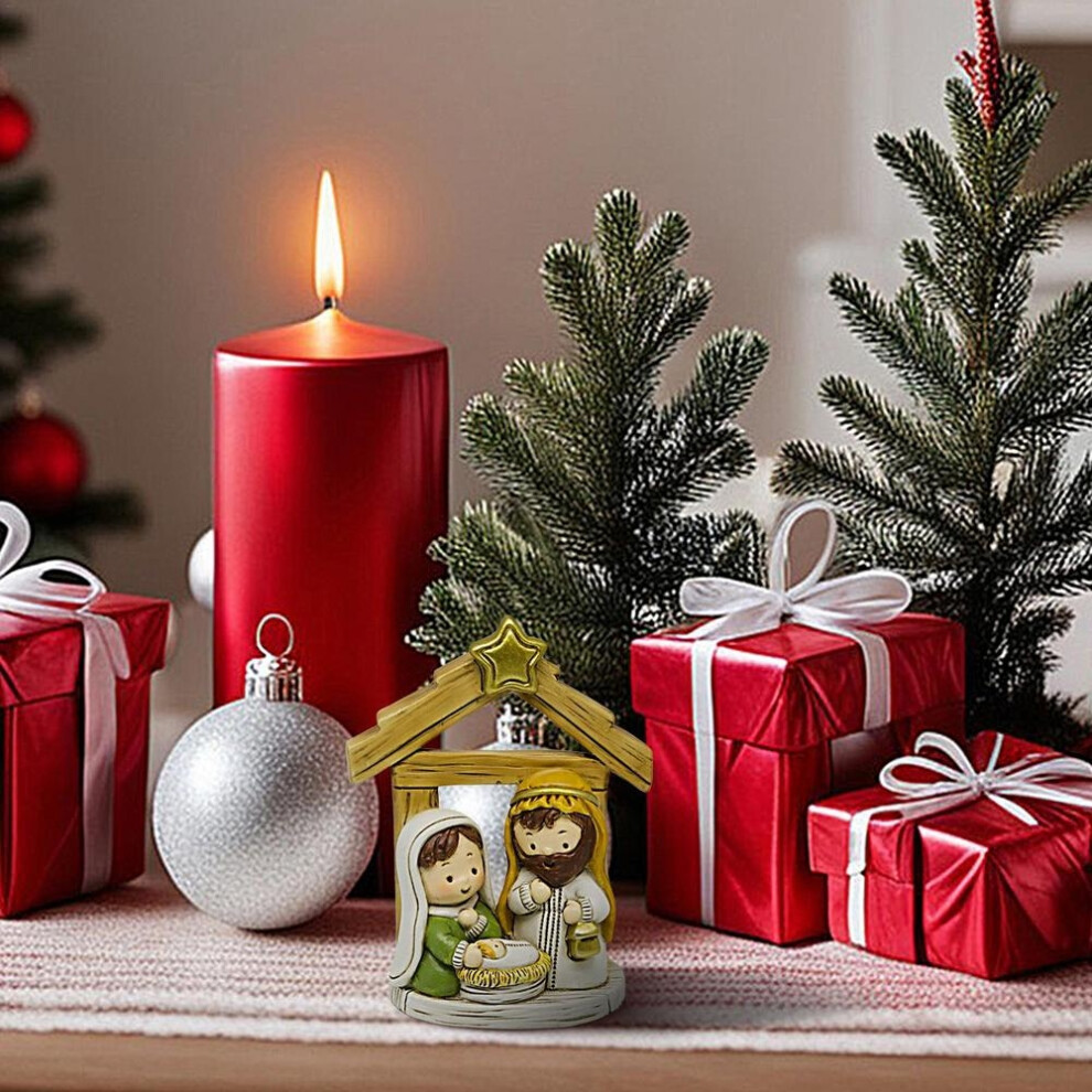 Holy Family Figurine Jesus Miniature Manger Scene Small Nativity Set ...