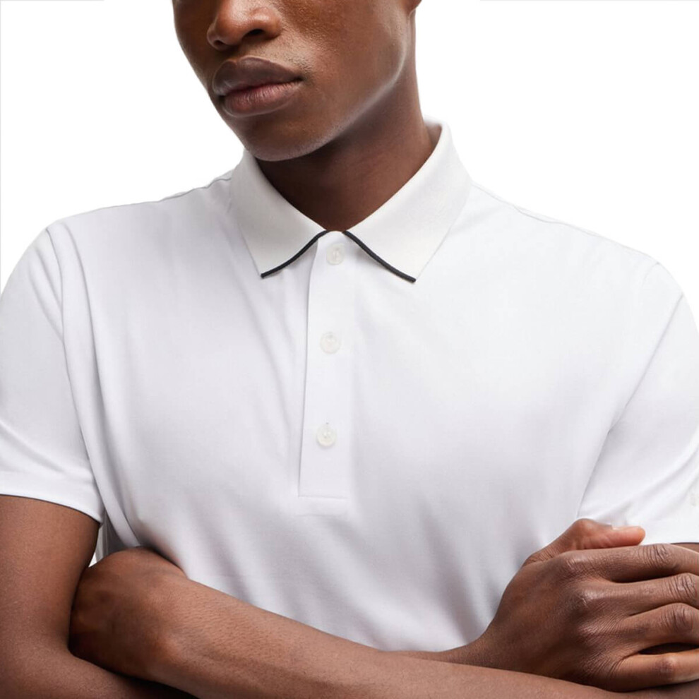 Mens white hugo boss shirt store