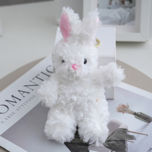 (White Rabbit) Charming White Rabbit Plush Toy Realistic Bunny Design ...