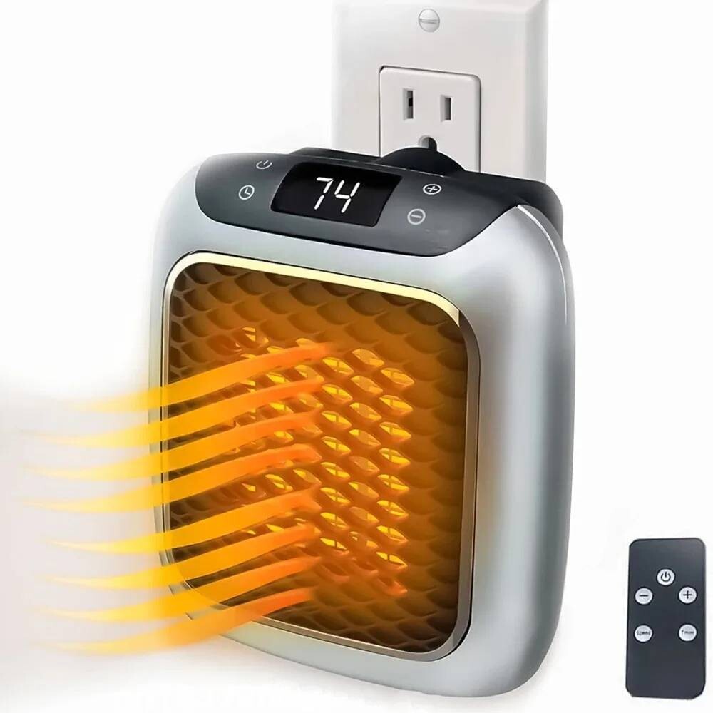 Wall Plug In Heater Fan Ceramic Space Heater Low Energy 3S Fast Heating ...