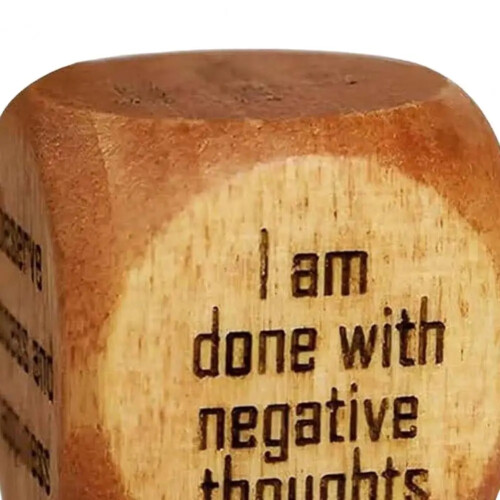 Positive Affirmation Handmade Dice, Wooden Positive Affirmations Dice ...