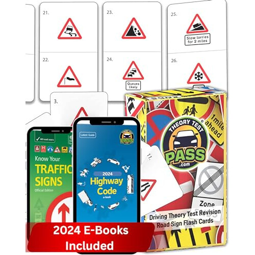 Highway Code 2024 UK Driving Theory Test Revision Flash Cards with 2024 ...