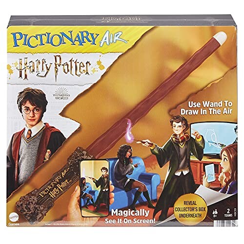 PICTIONARY AIR HARRY POTTER Family Drawing Game, Wand Pen, 112 Double ...