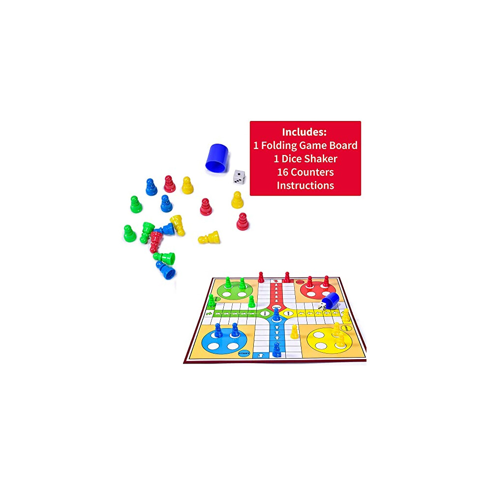HMN Ludo Game, Traditional Ludo Board Game, Folding Ludo Game Set ...
